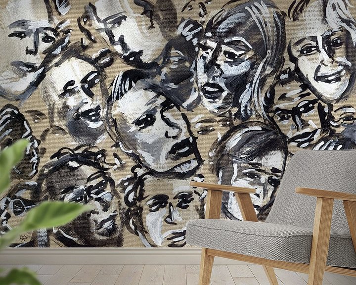 Toon je ware gezicht van ART Eva Maria op canvas, behang en meer